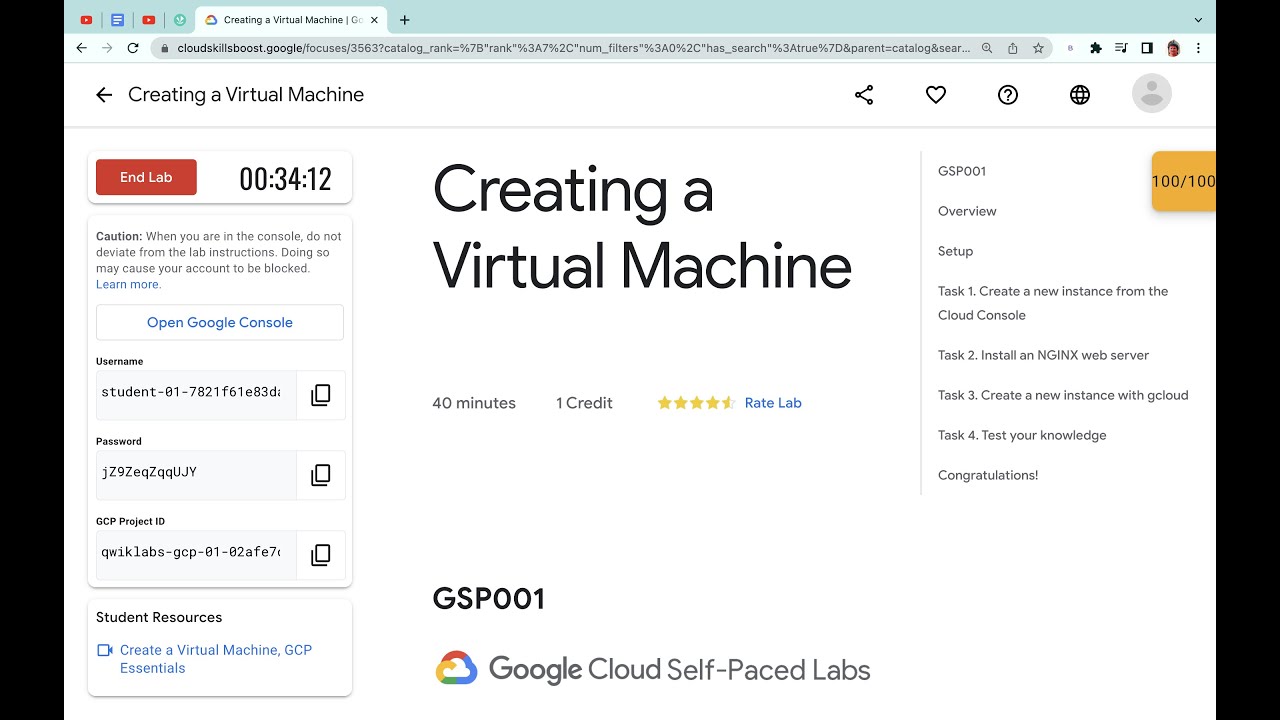 Creating a Virtual Machine || #qwiklabs || #GSP001