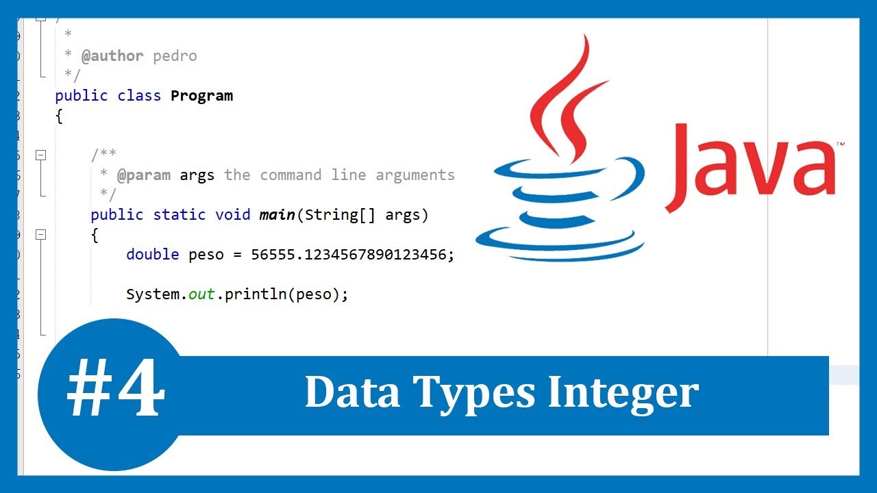 Learn Java Tutorial #4 - Data Types Integer