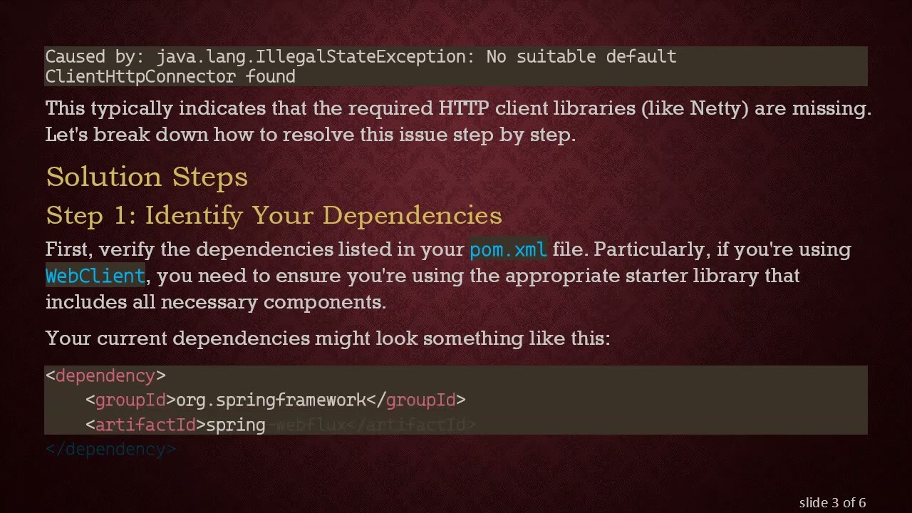 Resolving the IllegalStateException with Spring WebClient