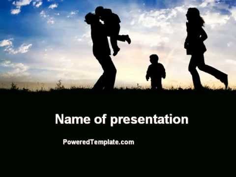 Family Happiness PowerPoint Template by PoweredTemplate.com