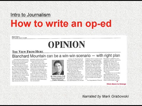 How to write an op-ed