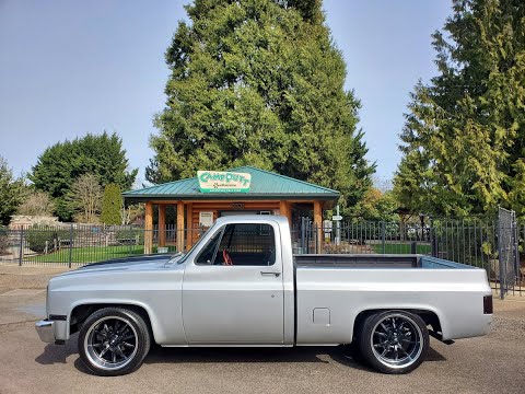 1983 Chevrolet C10 Pickup 350 V8 700r4 PS PDB Silver 20 Inch Ridler Wheels - Eugene, OR - $26,900.00
