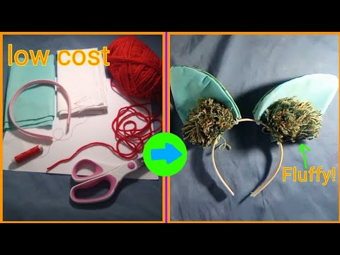 DIY animal ear headband (fluffy and low cost)