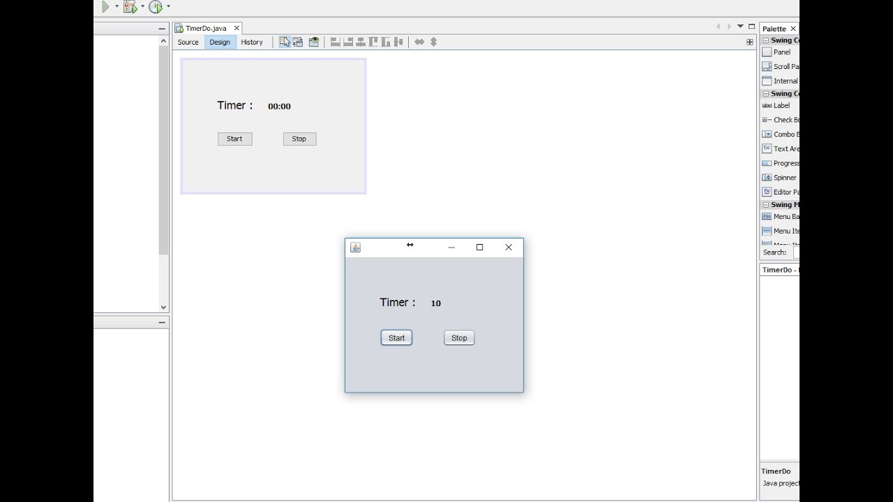 JAVA Countdown Timer + Source code!! Simple example (NetBeans 8.1)