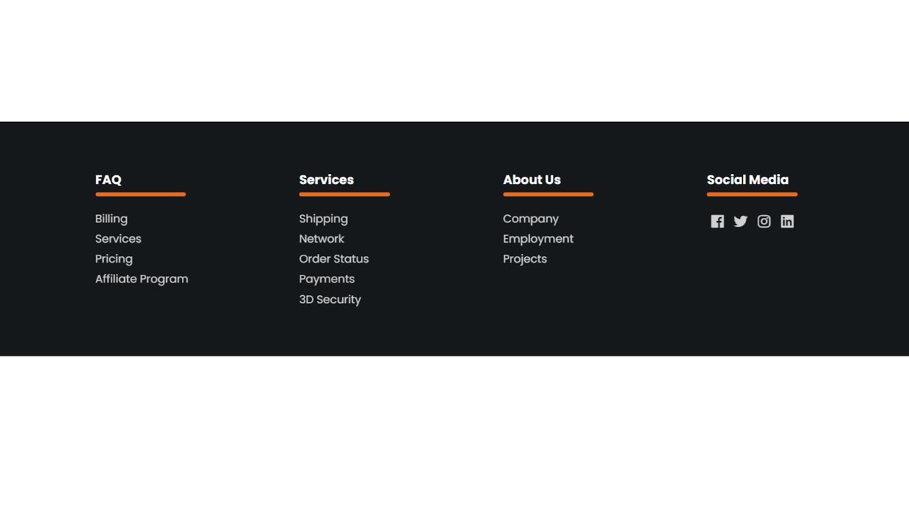 Create Responsive Footer with HTML & CSS | Step by Step Tutorial