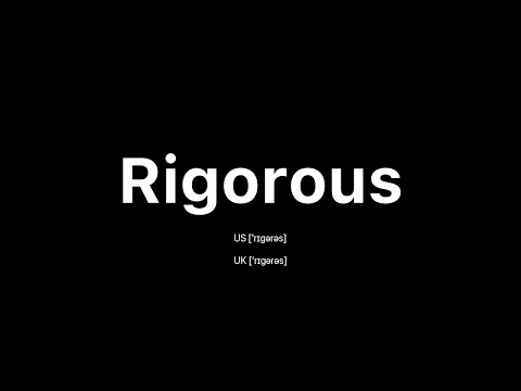 How to Pronounce Rigorous: 🇺🇸 American English vs. 🇬🇧 British English