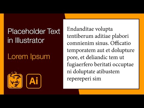 Placeholder Text in Illustrator (Lorem Ipsum)