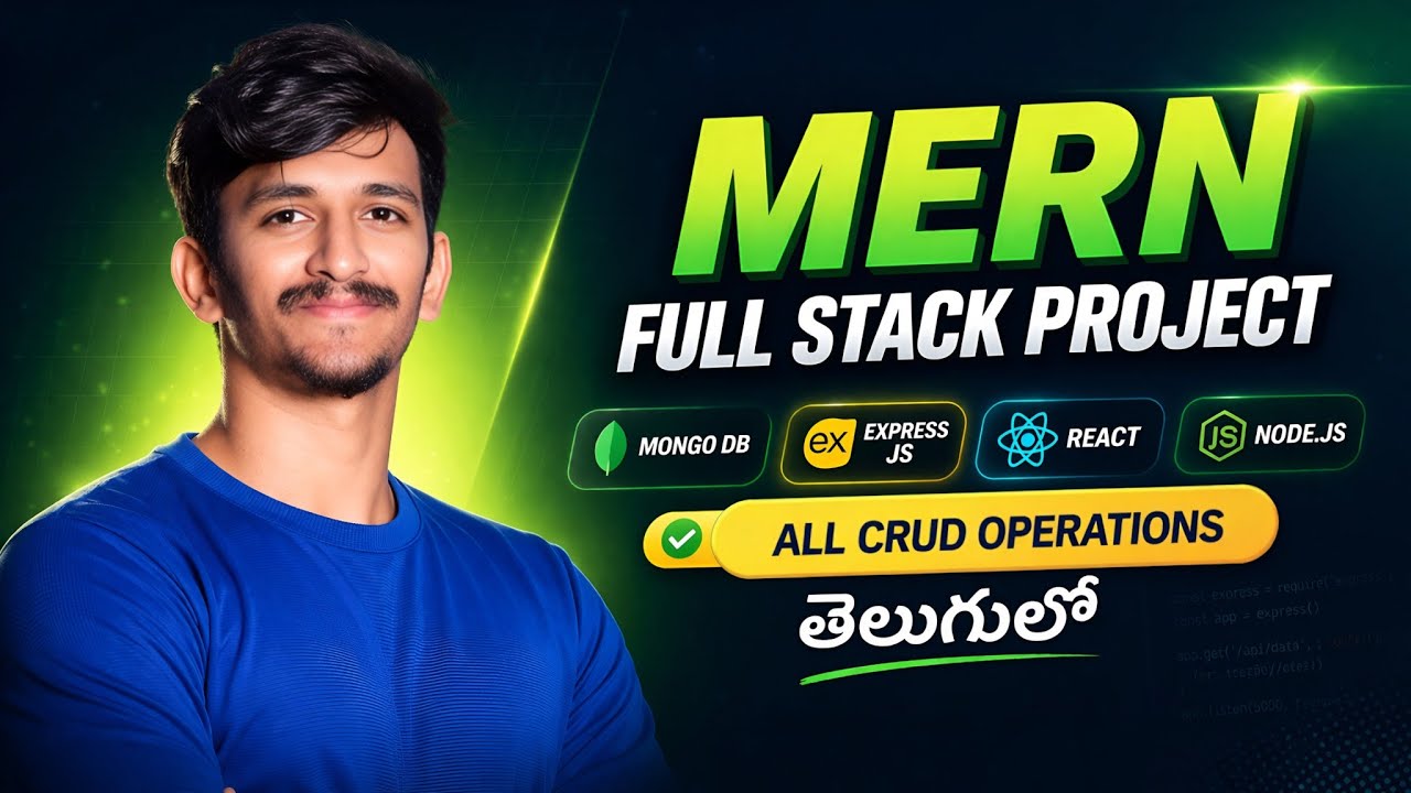 MERN Full-stack Project in Telugu | Full Stack CRUD App in Telugu