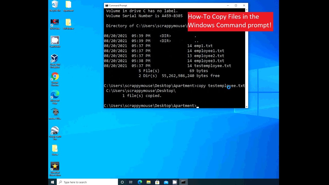 How-To copy files using the Windows Command Prompt (CMD #7)