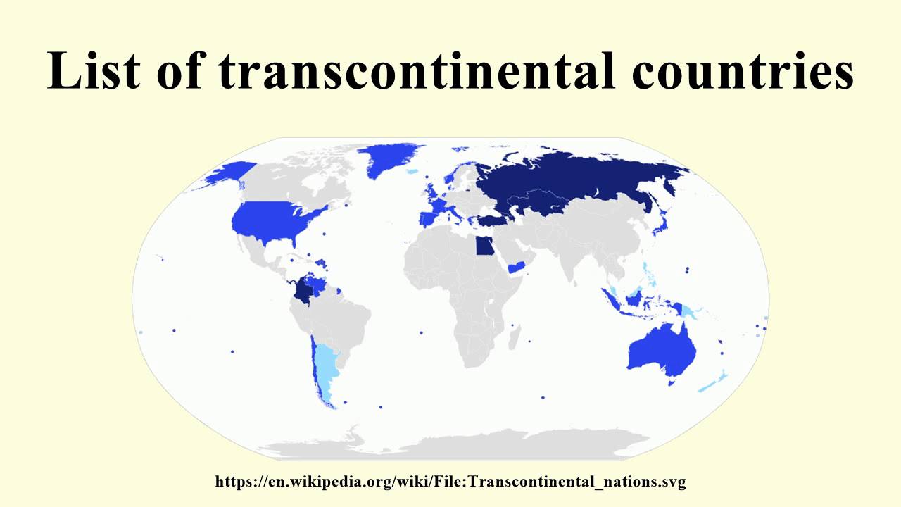 List of transcontinental countries