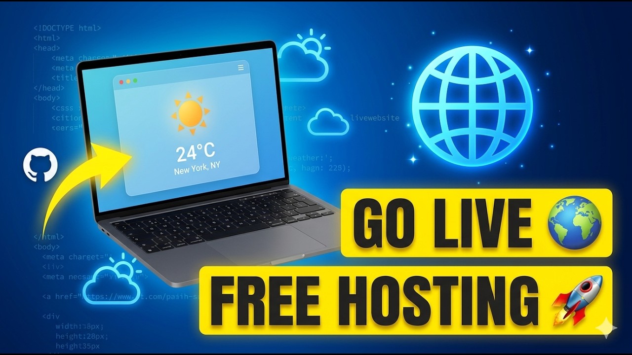 Host Your Weather App for FREE using GitHub Pages 🌍 (Step-by-Step Guide)