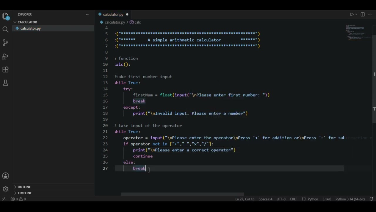 Build a Python CLI Calculator in 5 minutes | Beginner Python Project 🔥