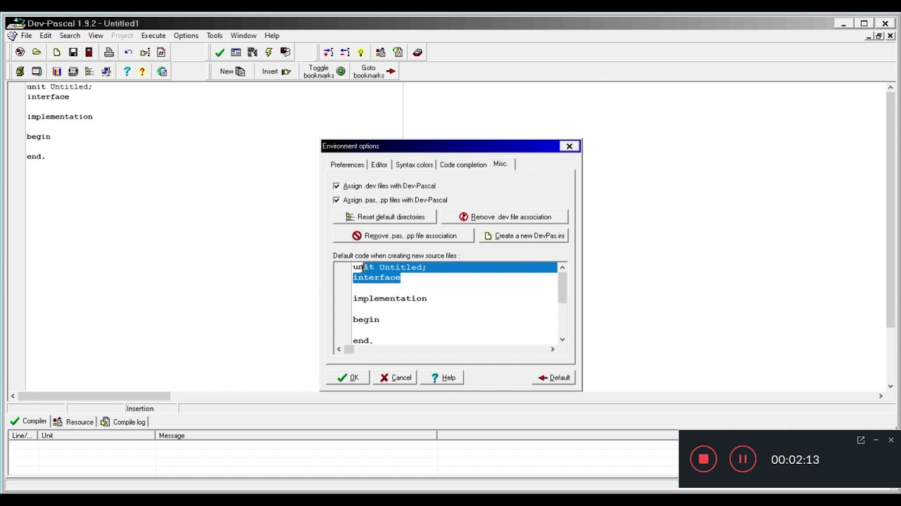 Dev Pascal Setup for Coding