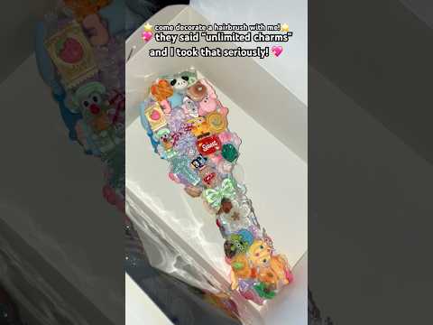 ๐ โจcome decorate a hairbrush with me unlimited charms!!!โจ๐ #rap #trend #funny #bedazzled