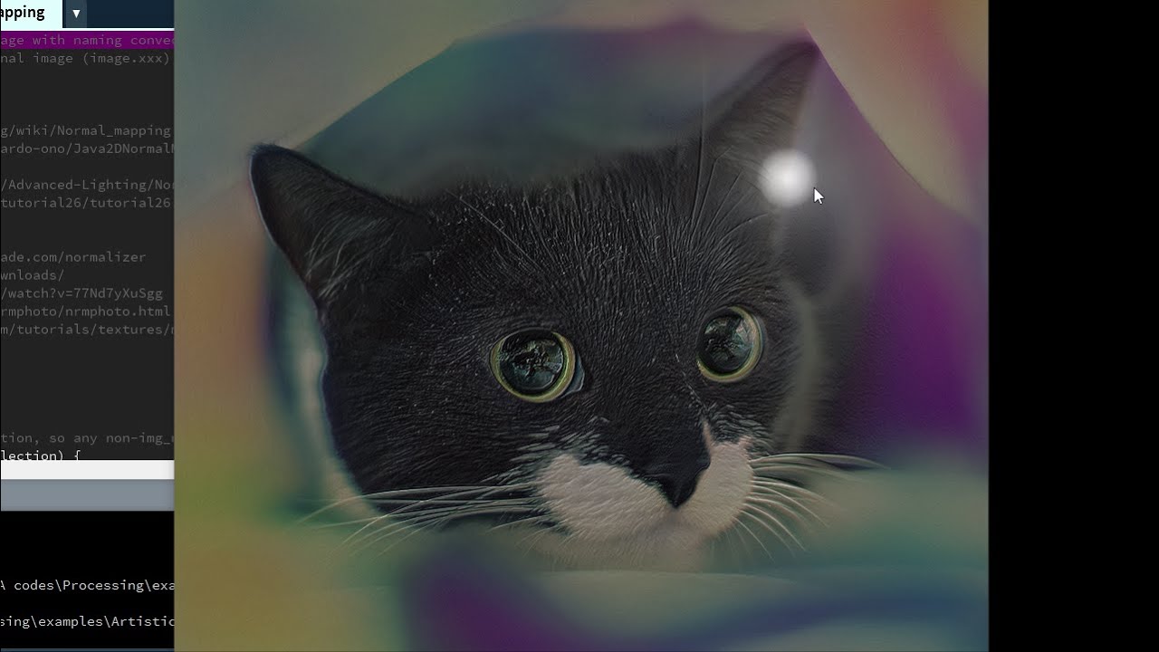 Pseudo3D normal map illumination effect