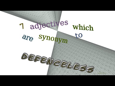 defenceless - 7 adjectives which are synonym of defenceless (sentence examples)