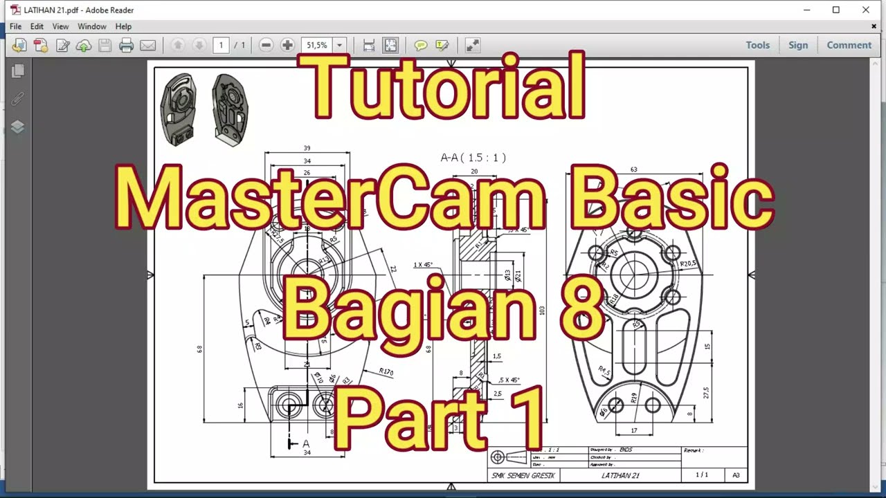Tutorial MasterCam Basic Bagian 8 Part 1