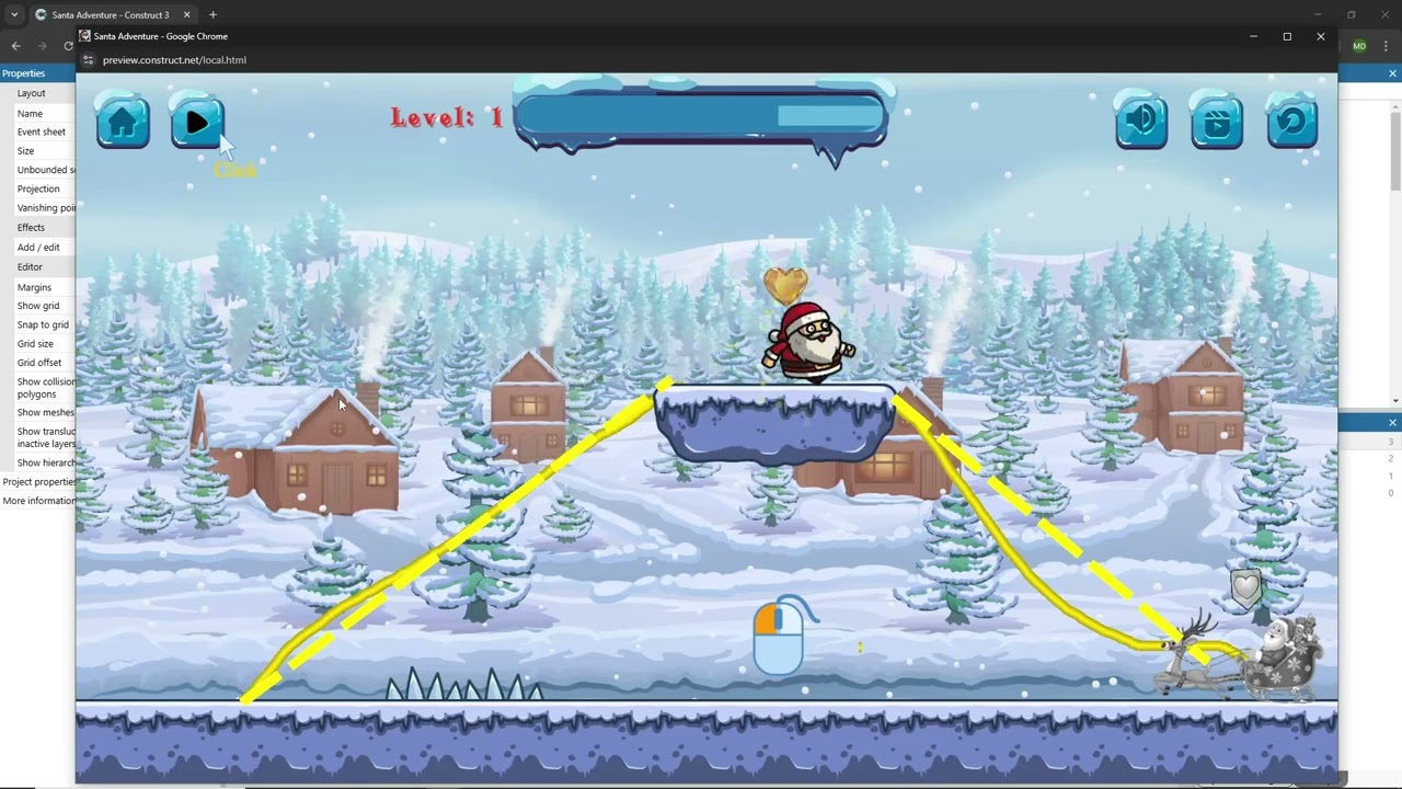 Santa Adventure || Construct 3 Game Template || Source code