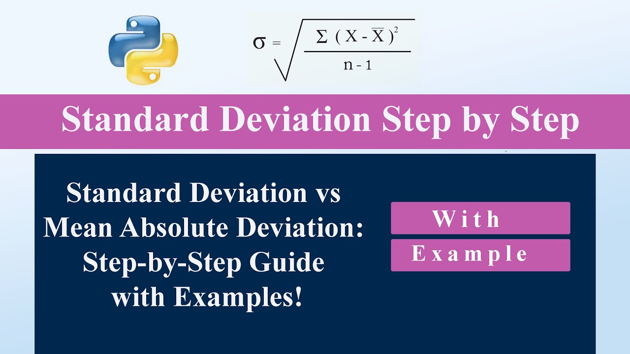 Standard Deviation vs Mean Absolute Deviation: Step-by-Step Guide with Examples! #datascience