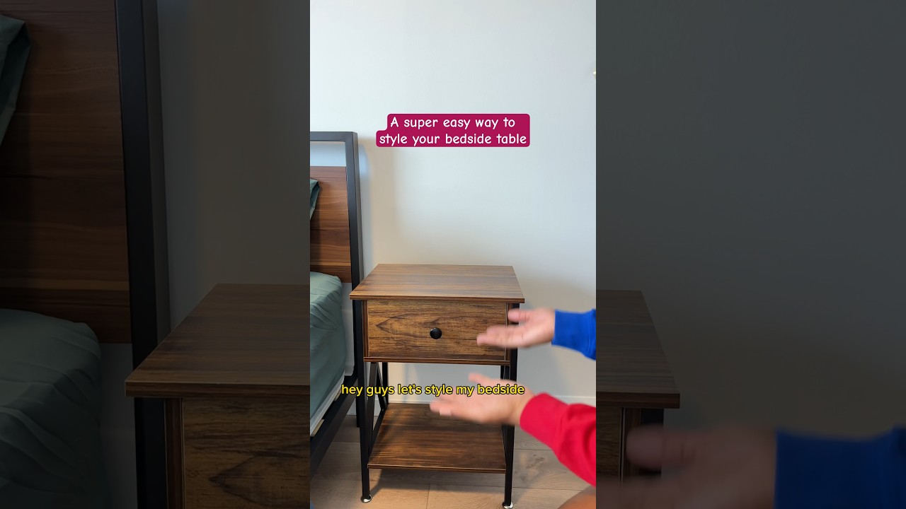 A super easy way to style your bedside table/night stand