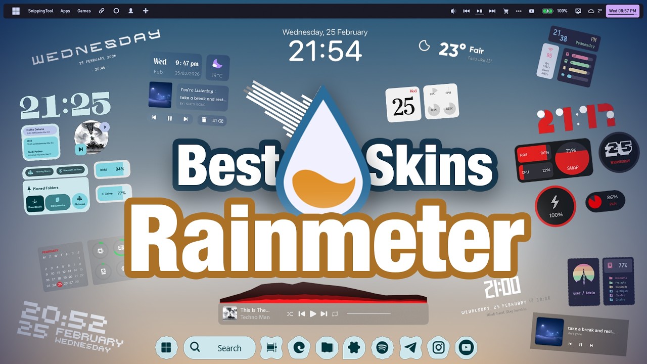 We asked our community for the best Rainmeter skins. These are the best 11!
