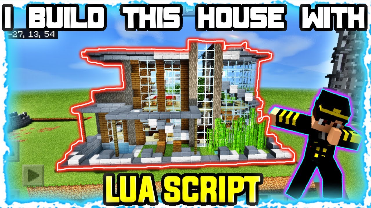 BUILDING A HOUSE WITH LUA SCRIPT | how to build house with lua script | minecraft  hacks lua script