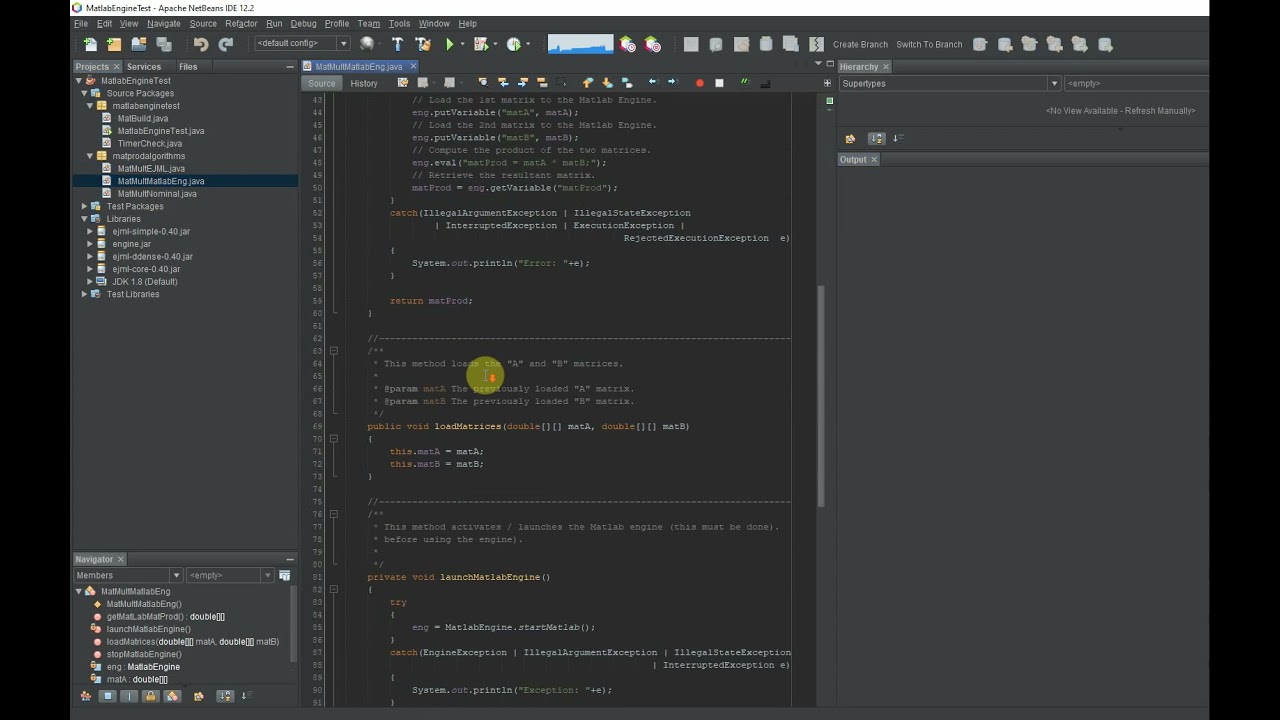 Java to Matlab API Code Walk-thru