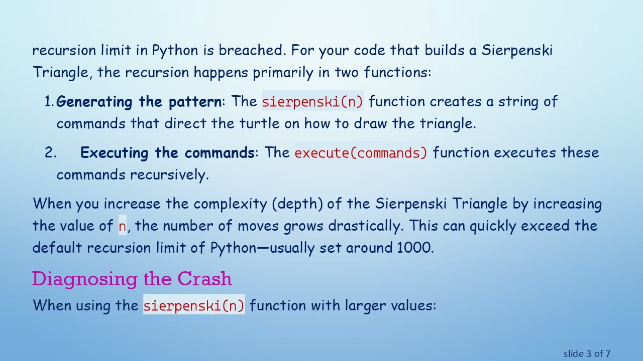 How to Fix the RecursionError When Using Turtle Graphics in Python