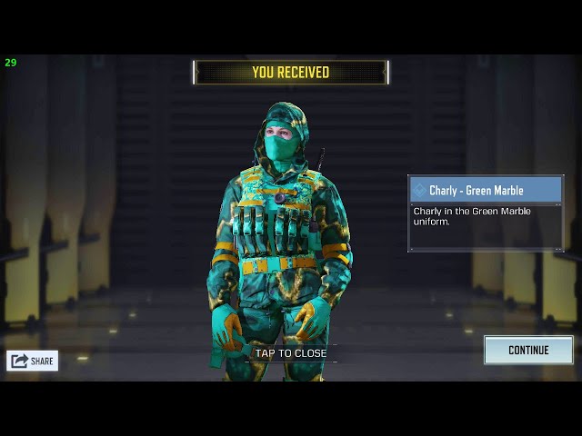 COD Mobile Charly- Green Marble operator skin