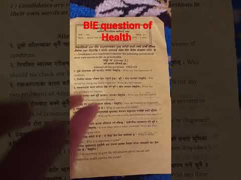 CLASS 8 BLE question of health and plysical education/ BlE of health#exam #paper #ble