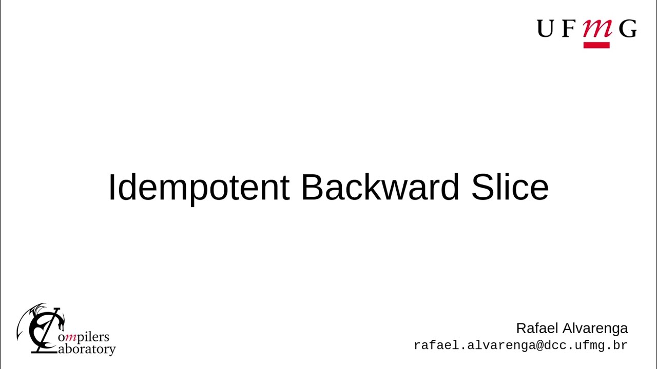 Idempotent Backward Program Slice