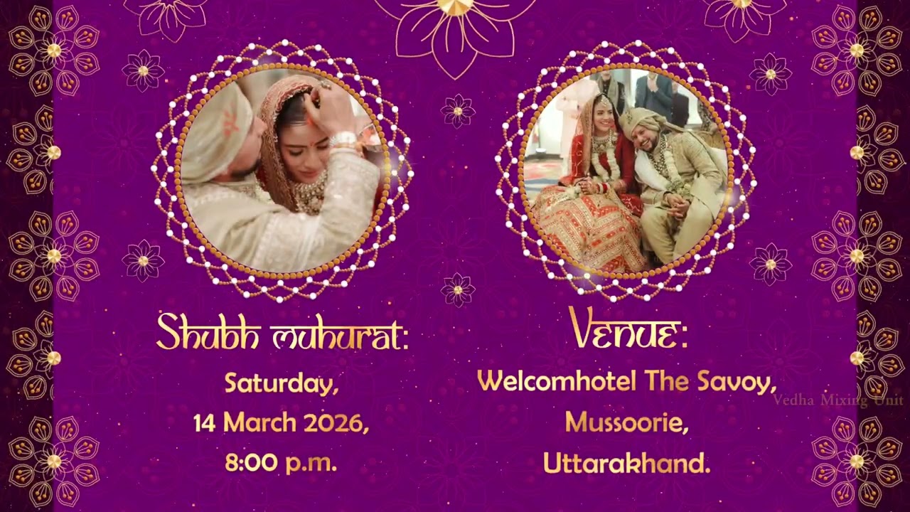 Kuldeep+Vanshika | Traditional Hindu Wedding Invitation | Video Save The Date | Vedha Mixing Unit