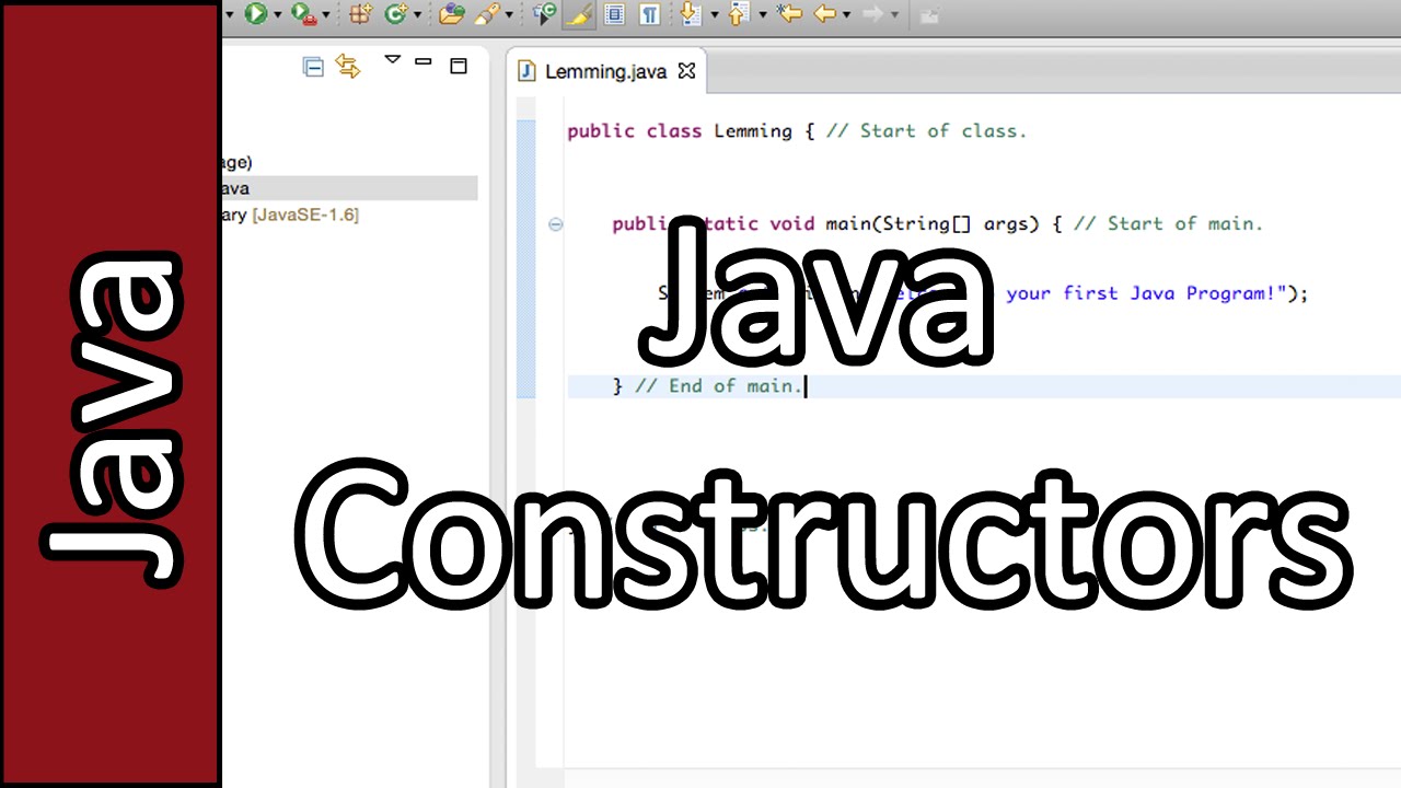 Java Constructors - Java Programming Tutorial #16 (PC / Mac 2015)
