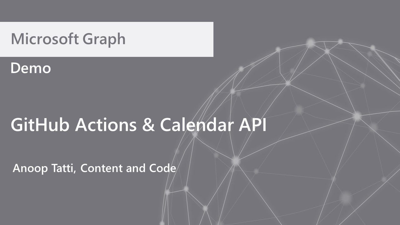 GitHub Actions and Calendar API Demo