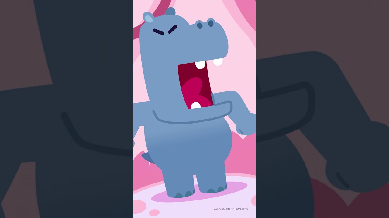 Chomp! Chomp! Hippos Have a Strong Bite 🍉  #JunyTony #shorts