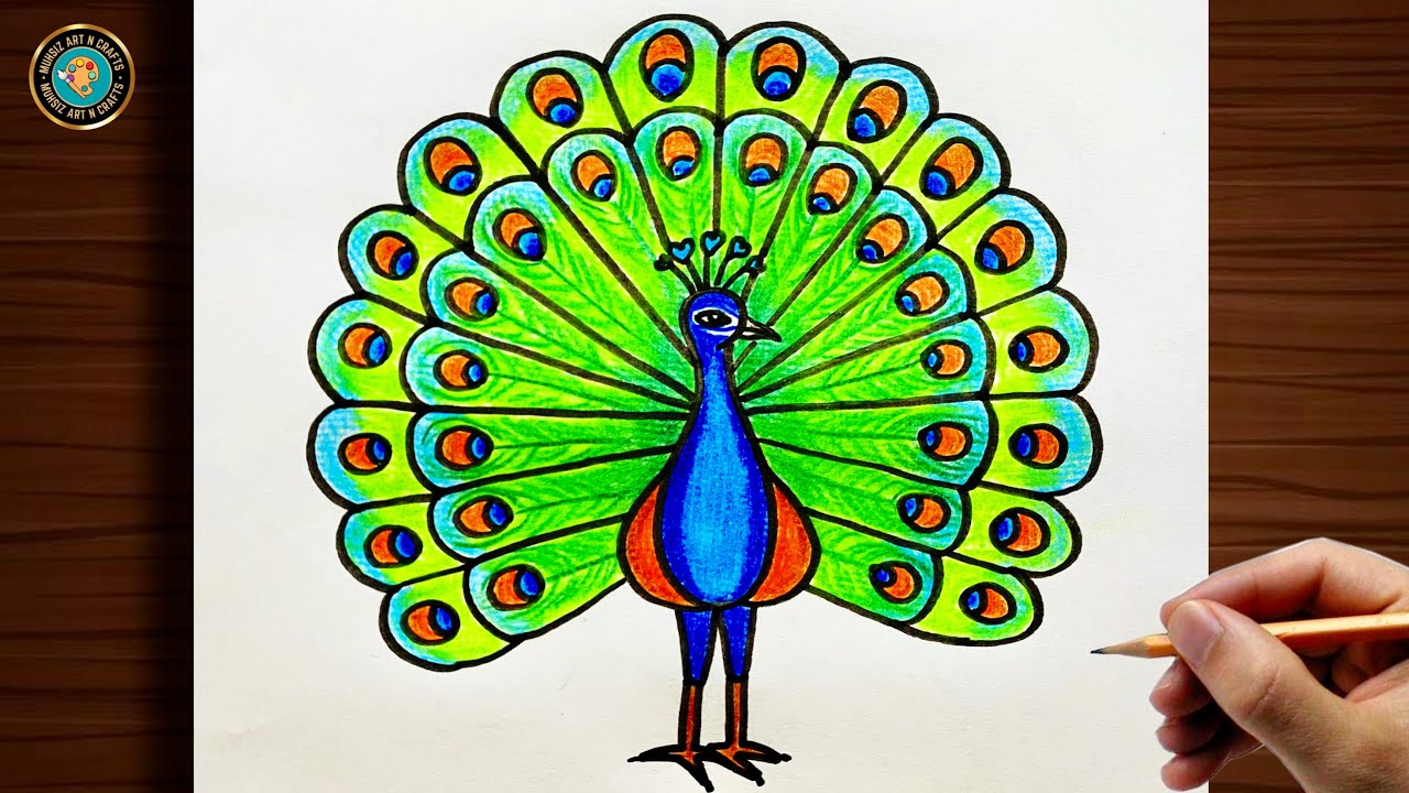 Peacock drawing easy and beautiful😍| How to draw a beautiful Peacock easy| Mor drawing#peacockdance