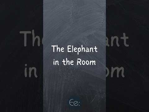 The Elephant in the Room 🐘🏠 What Does It Mean? English Explained #phrases #expression #meaning #esl