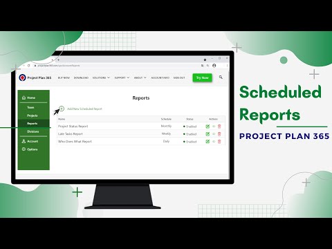 Schedule Reports with Project Plan 365
