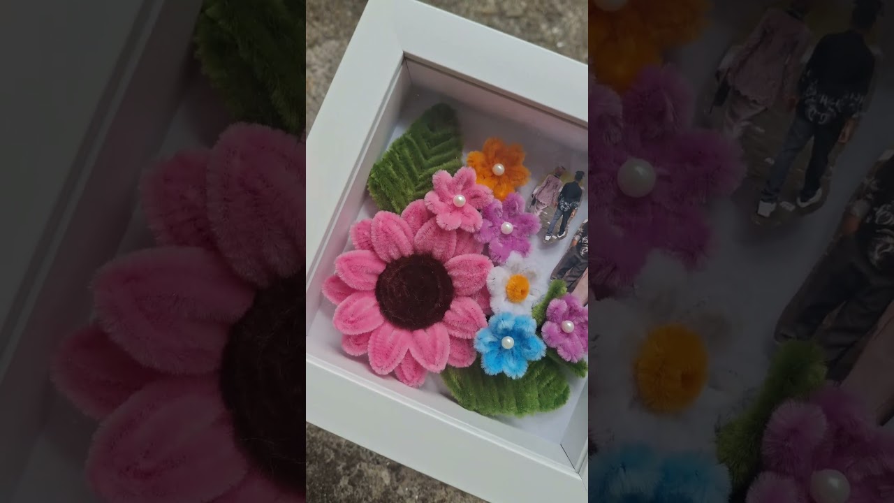 Frame 3D kawat bulu yang super menggemaskan, #kawatbulu #frame #3d #bunga #frameorder