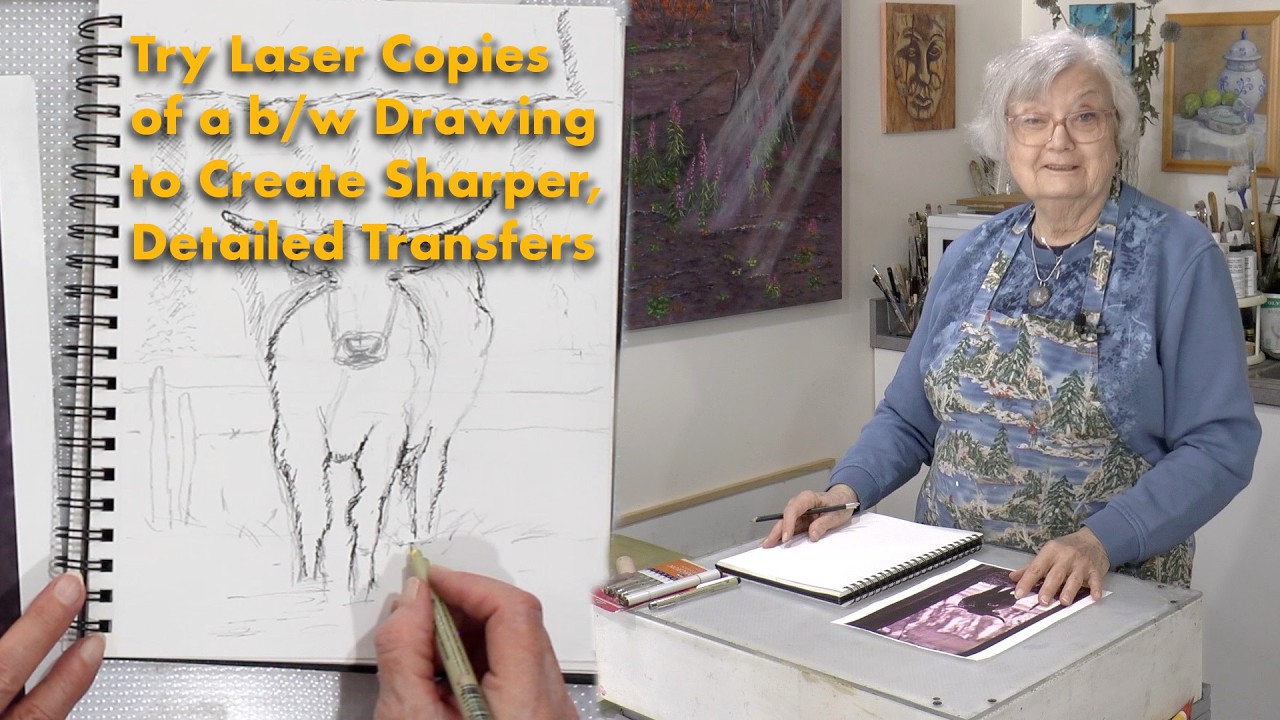 Shoreline Studio 124 - Try Laser Copies of a b/w Drawing to Create Sharper, Detailed Transfers