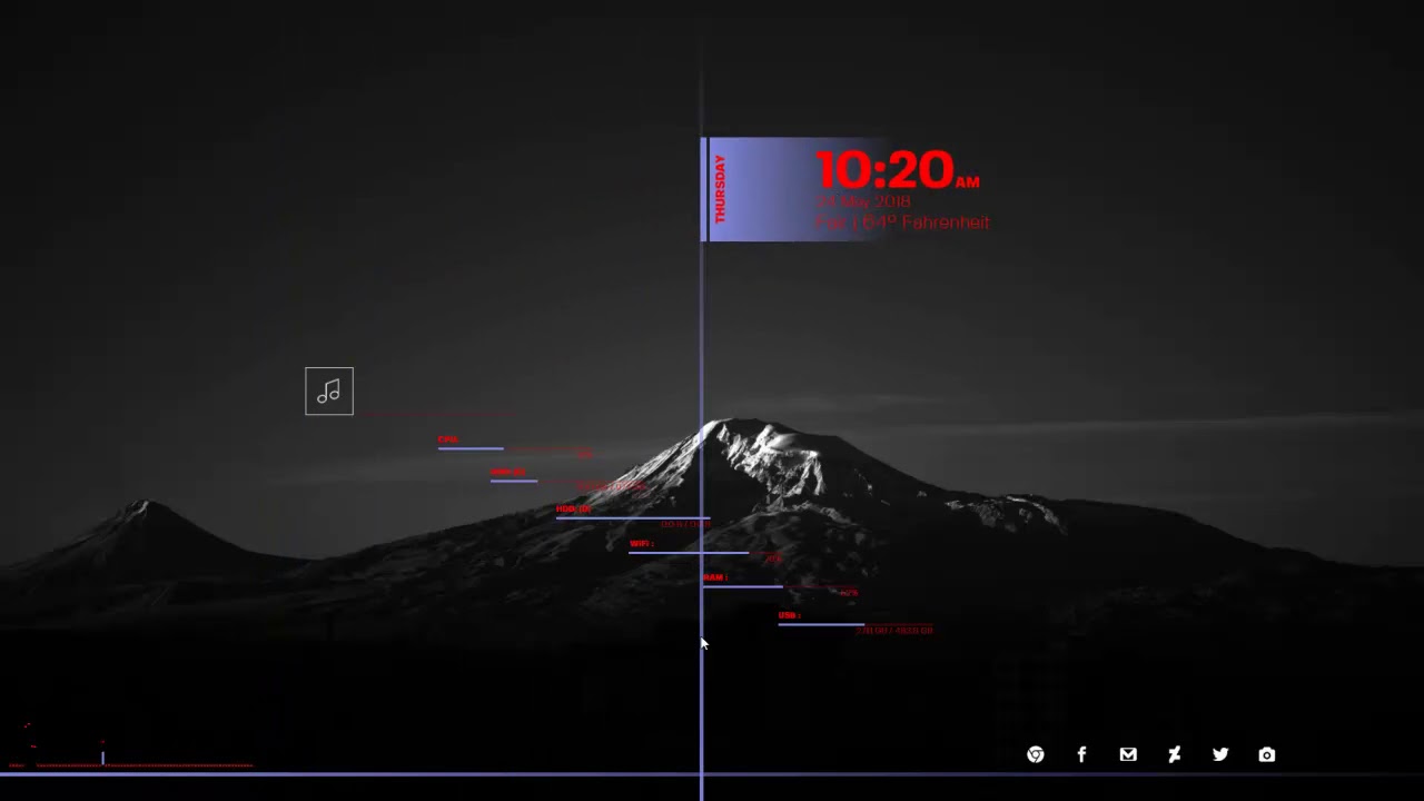 Nelamint Rainmeter Skin