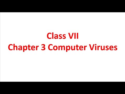 Class VII Chapter 3 Video 1 Computer Viruses