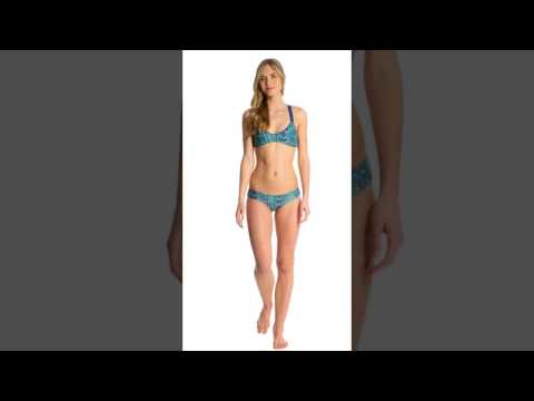 B.Swim Luna Stripe Oasis Reversible Bralette Bikini Top | SwimOutlet.com