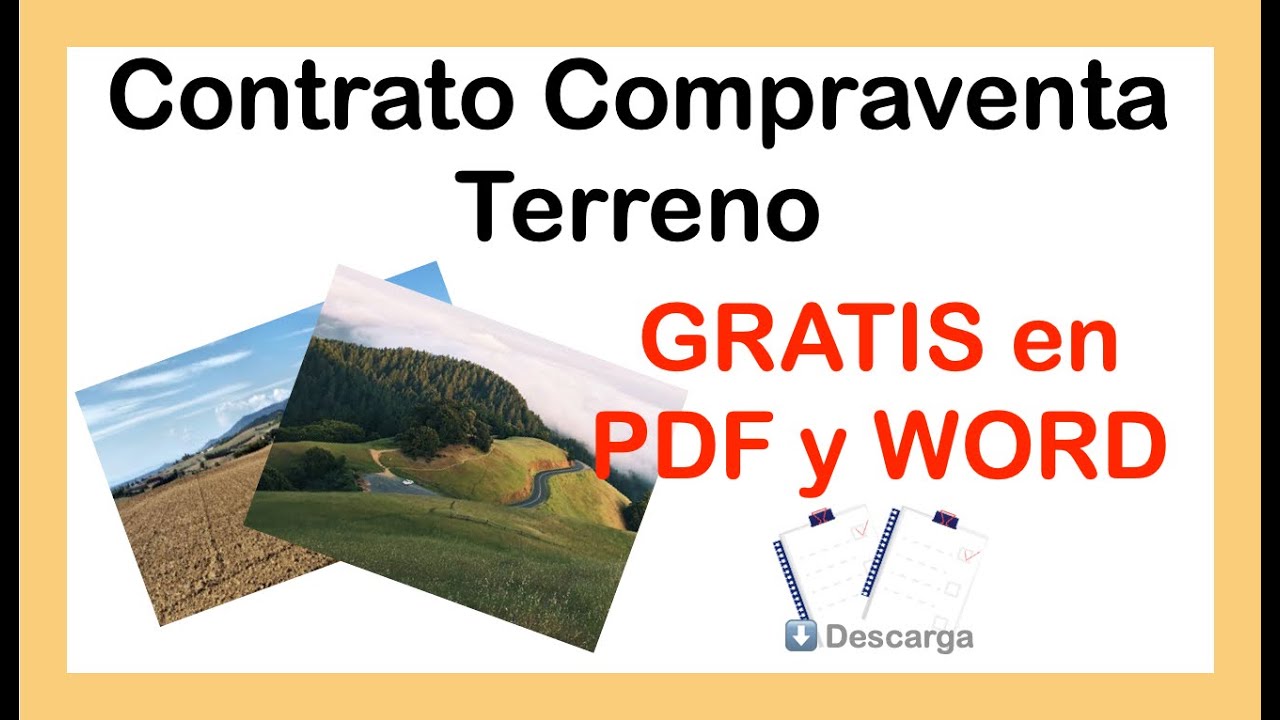 ⬇️ DESCARGA un Contrato de Compraventa de un terreno [GRATIS] en PDF o WORD