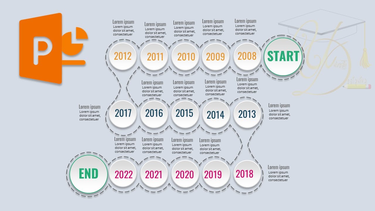design business process flow presentation slide in PowerPoint, tutorial no 135