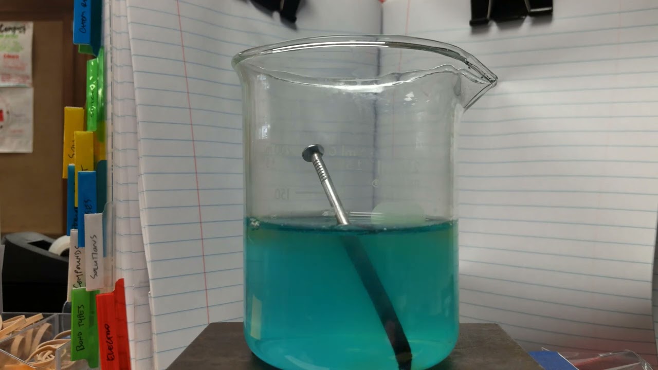 Iron + Copper redox time lapse