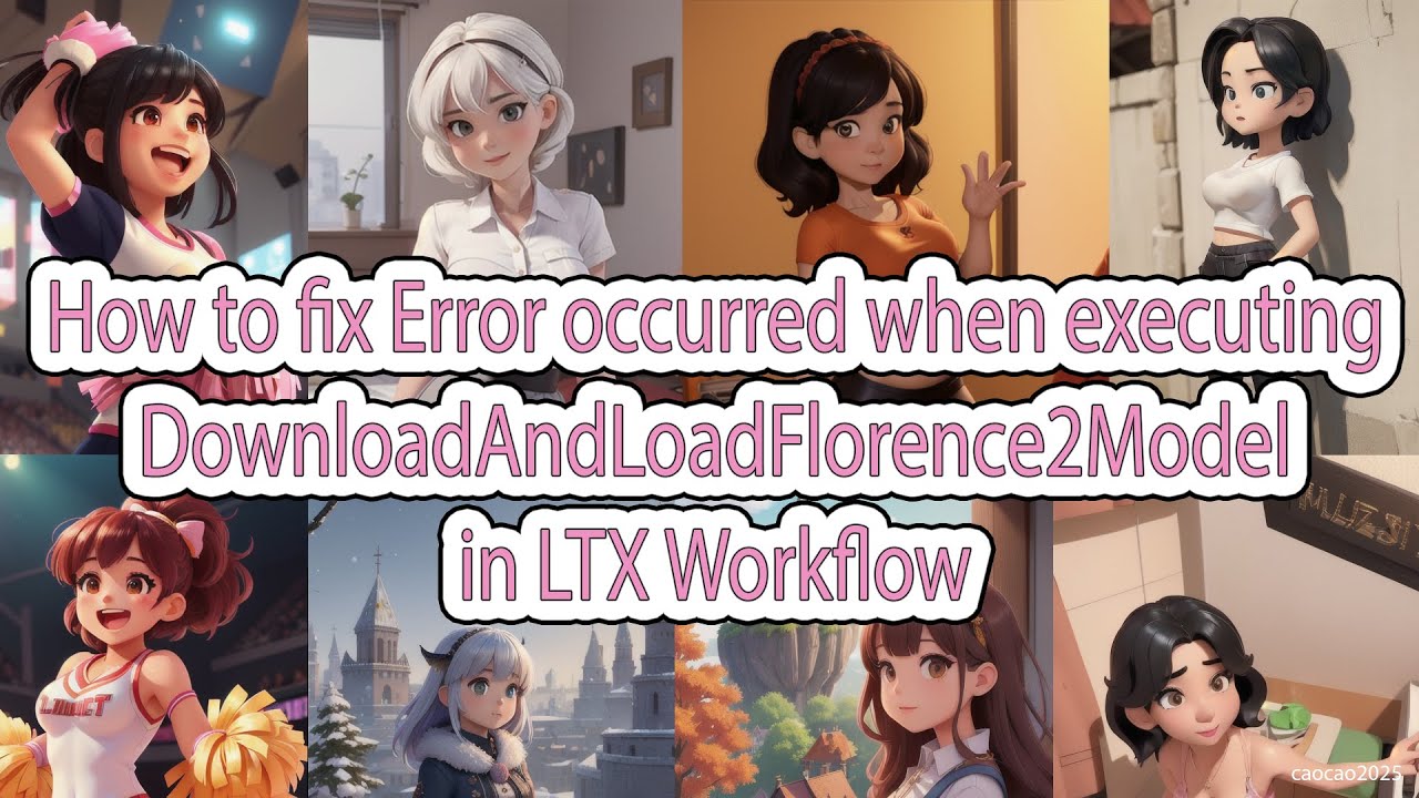 How to fix Error occurred when executing DownloadAndLoadFlorence2Model in LTX Workflow