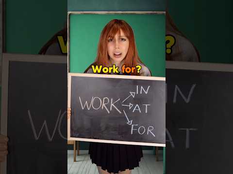 👩🏻🏫 Work in, at, for? Learn English with CORA❤️ #english #learnenglish