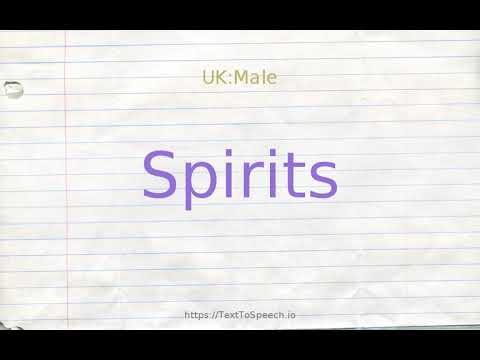How to pronounce spirits