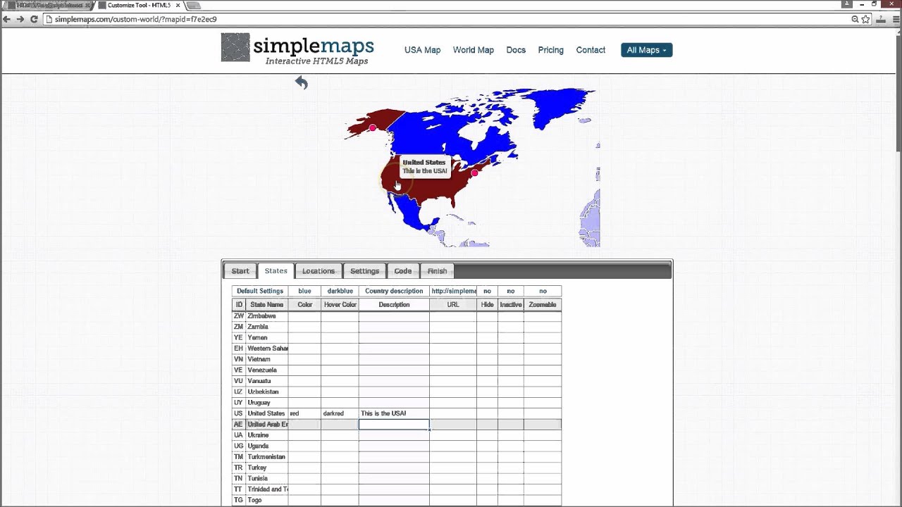 Tutorial: Create an HTML5 World Map with Simplemaps